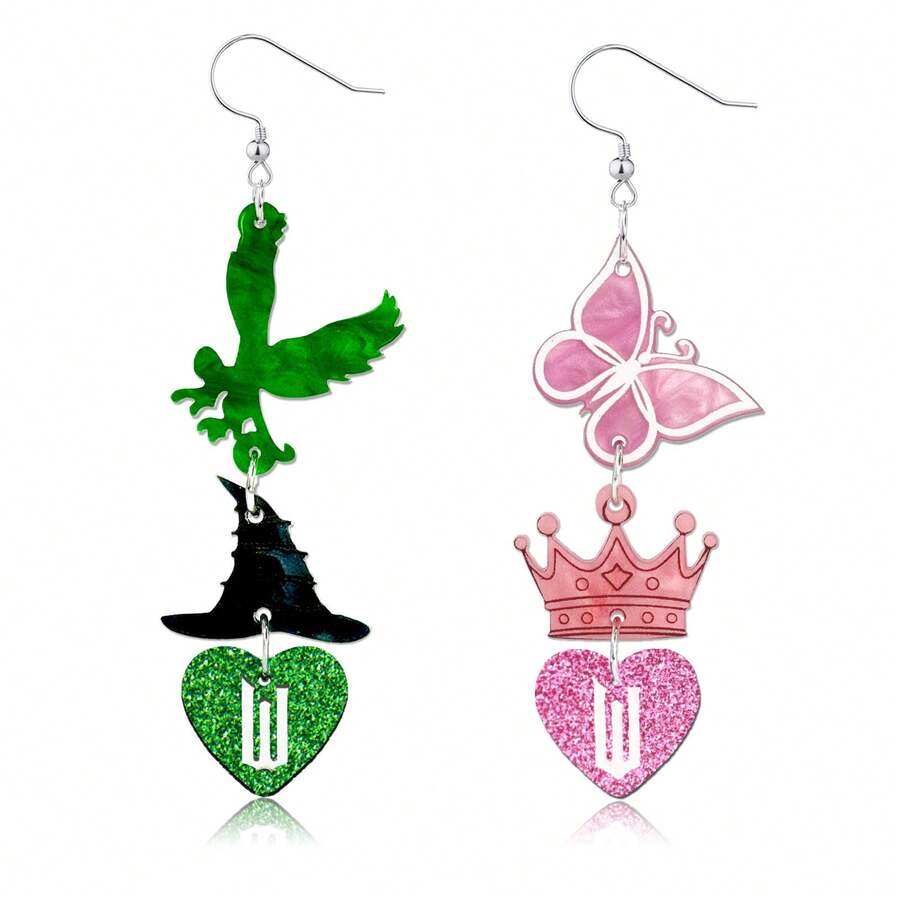 Wicked Movie Inspired Wicked Earrings, Lightweight Acrylic Jewelry For ...