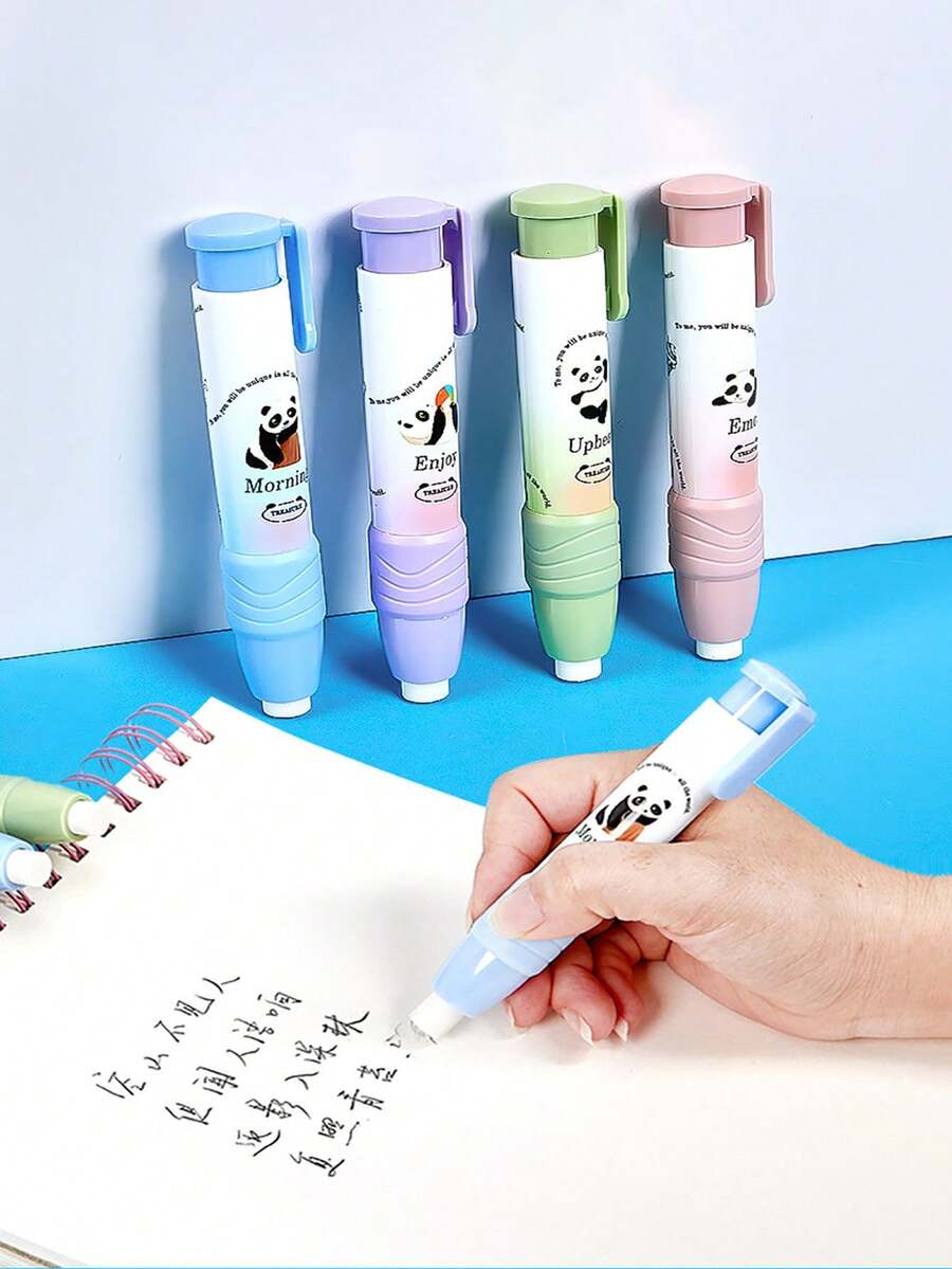 "Emotional Gradient Panda Highlighters - 4 Packs Soft Pastel Erasable ...