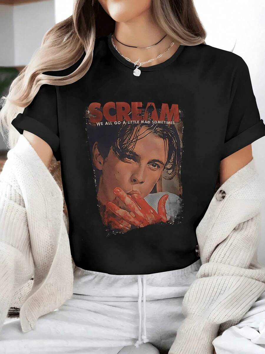 Scream Horror Movie Valentines Day For Women T-Shirt, Women's 220g ...