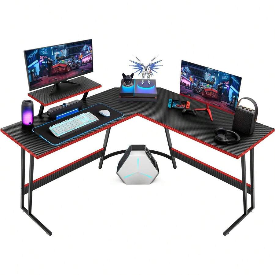 Multifunctional L-Shaped Computer Corner Desk For Gaming & Home Office ...