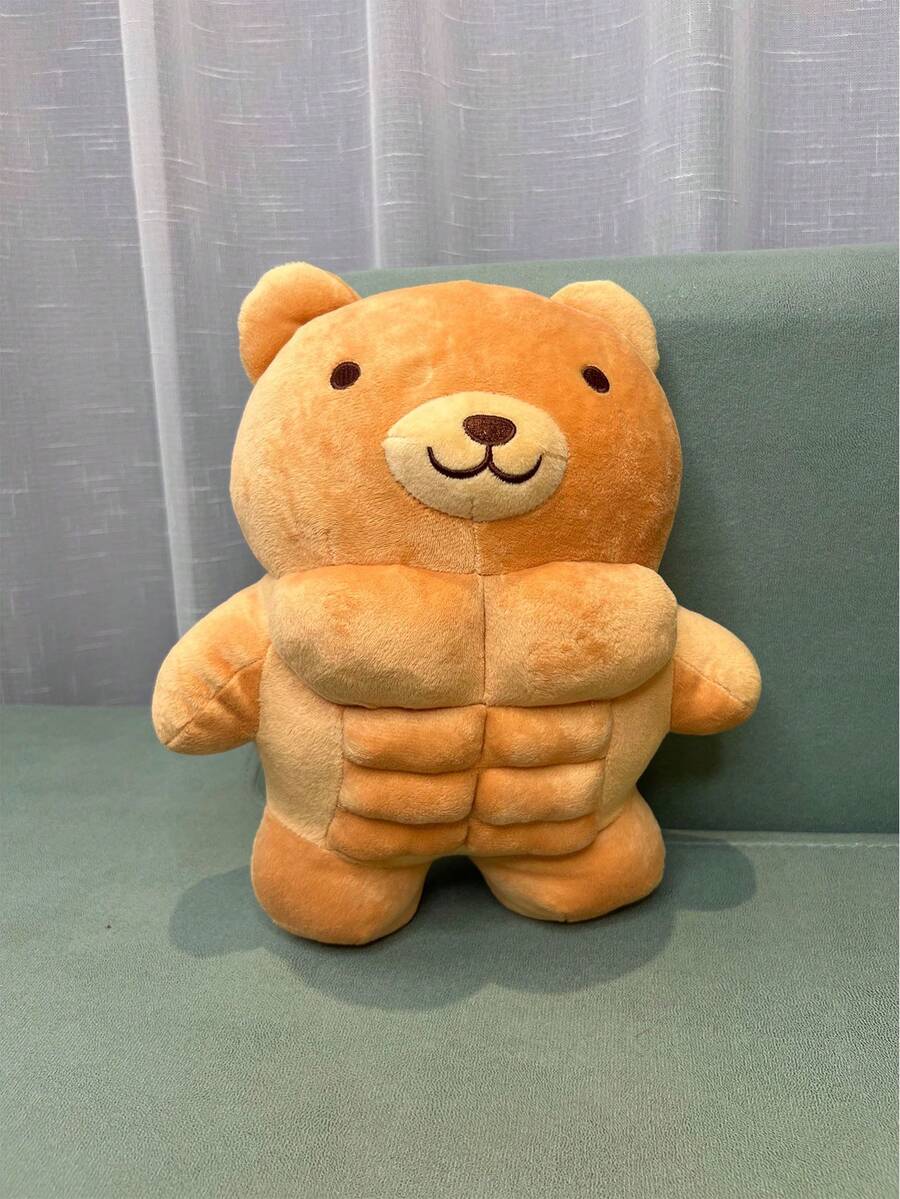 1 Pcs 30CM/11.8 INCHES Cute Big Muscle Teddy Bear Stuffed Animals Toy Funny Plush Pillow ...