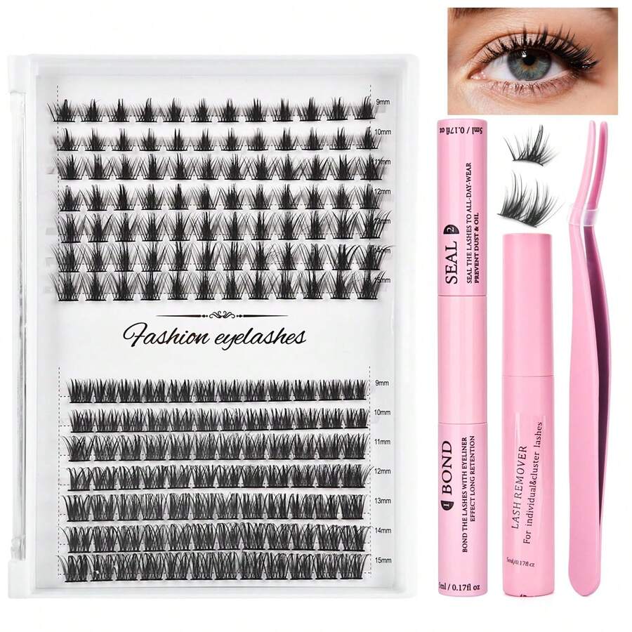 Lash Clusters Kit 168pcs DIY Lash Extension Kit Individual Eyelash ...