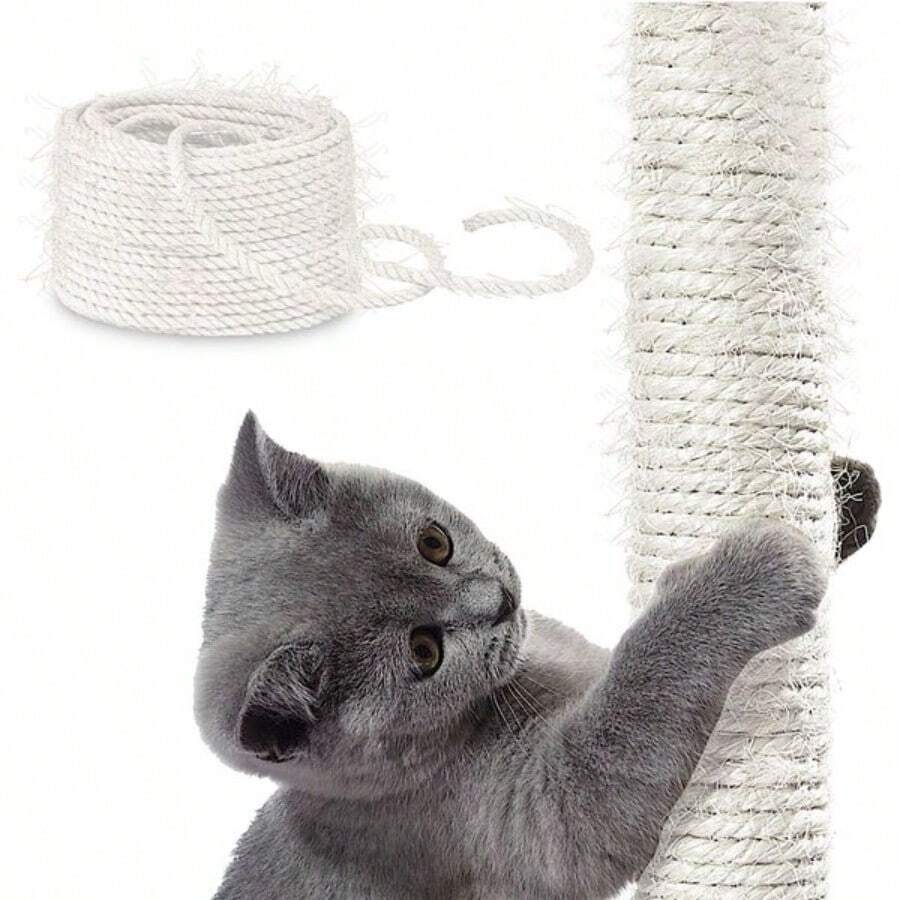 Sisal Twine Cat Tree Tower & Scratching Post Replacement Rope, White, 0 ...