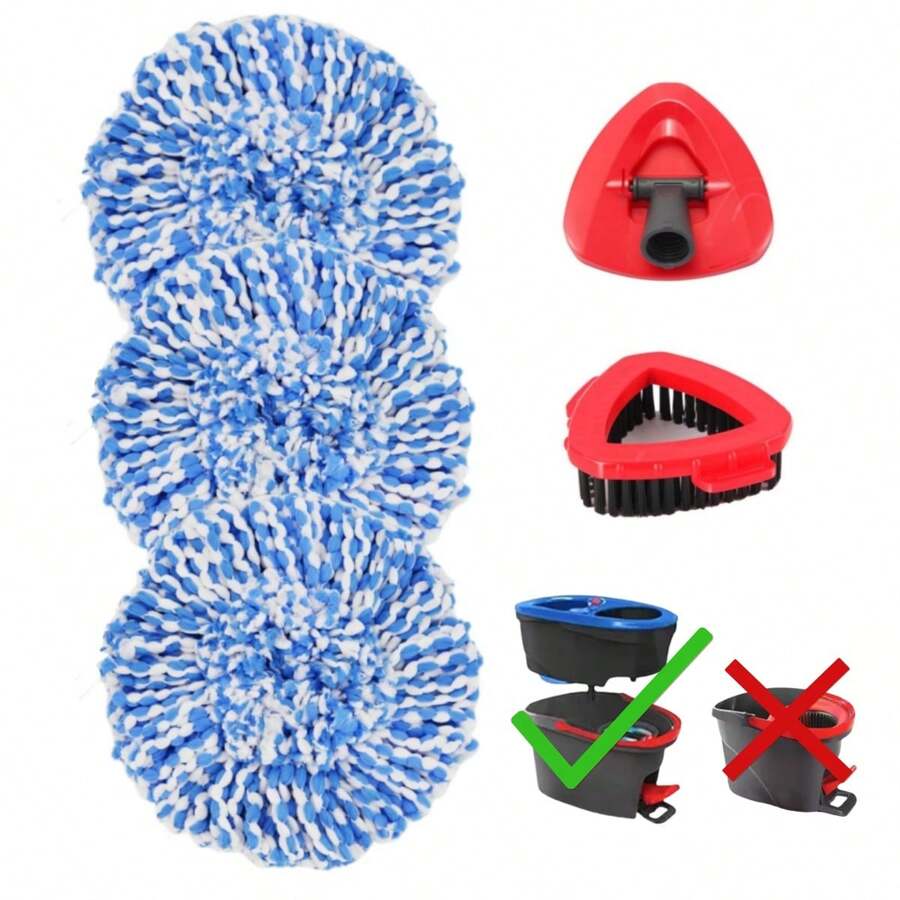 Mop Heads Replacements For OCedar RinseClean 2 Tank Spin Mop System ...