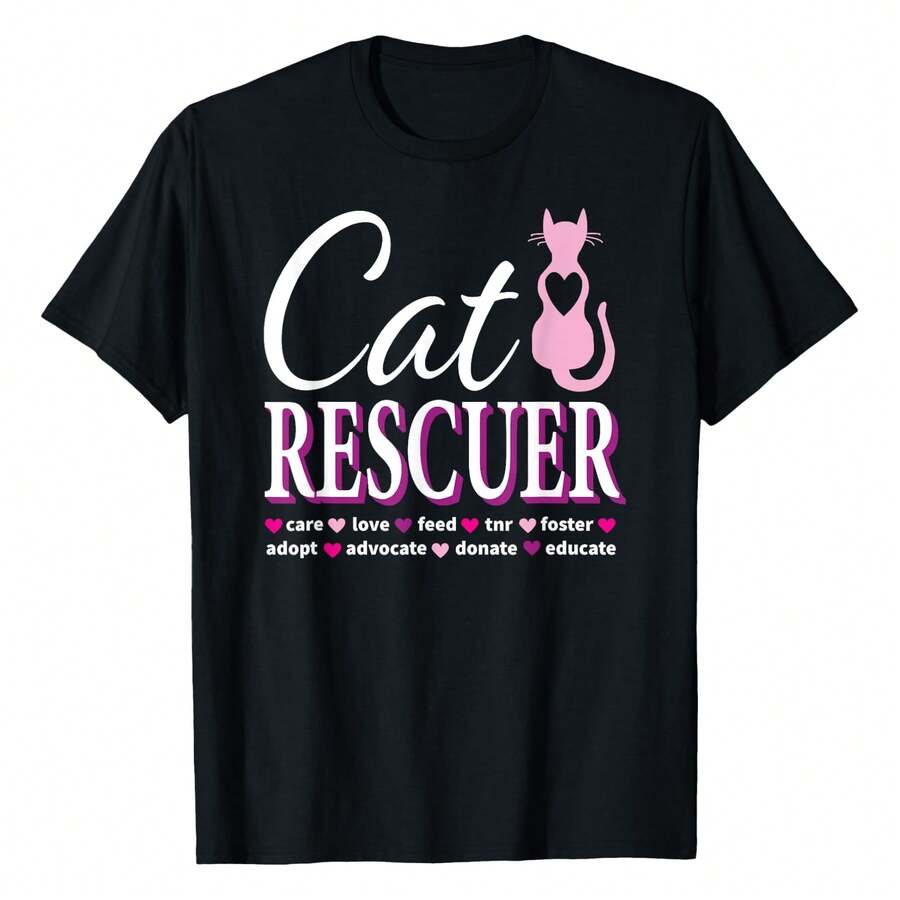 Cat Rescue Gift Feral Kittens Homeless Cats TNR Advocate Tee T-Shirt ...