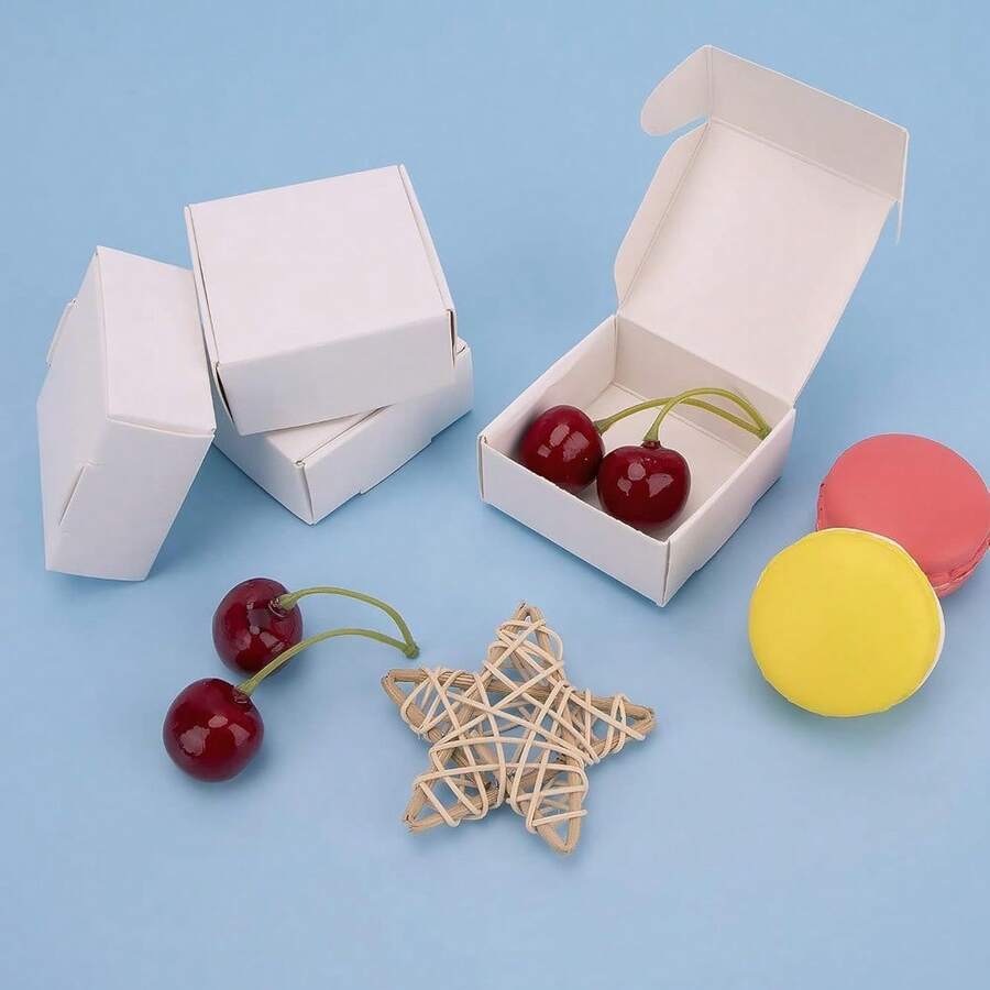 Local Delivery- Kraft Gift Boxes Bulk 2.16'' * 2.16'' * 0.98'', Small ...