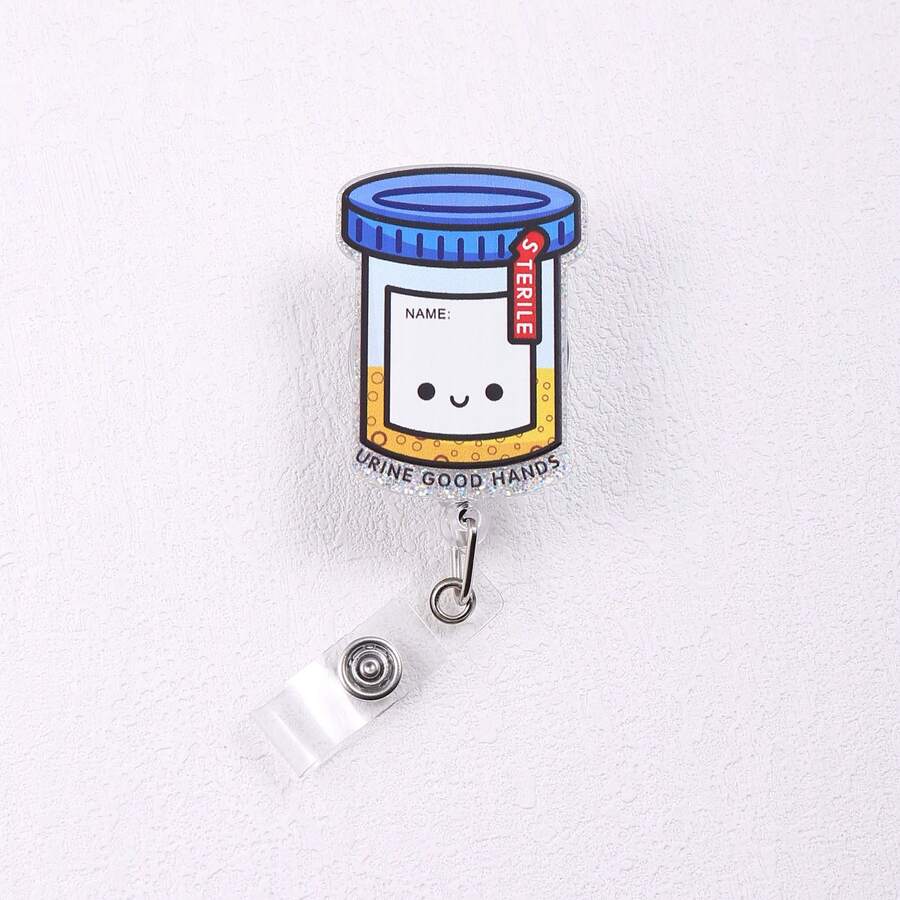 Retractable Badge Reel, Cute Pill Bottle Badge Holder For Nurses ...