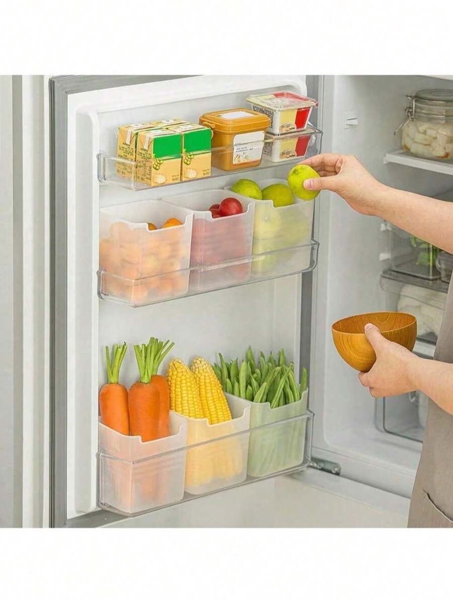 1pc/3pcs Refrigerator Storage Containers, Refrigerator Side Door ...