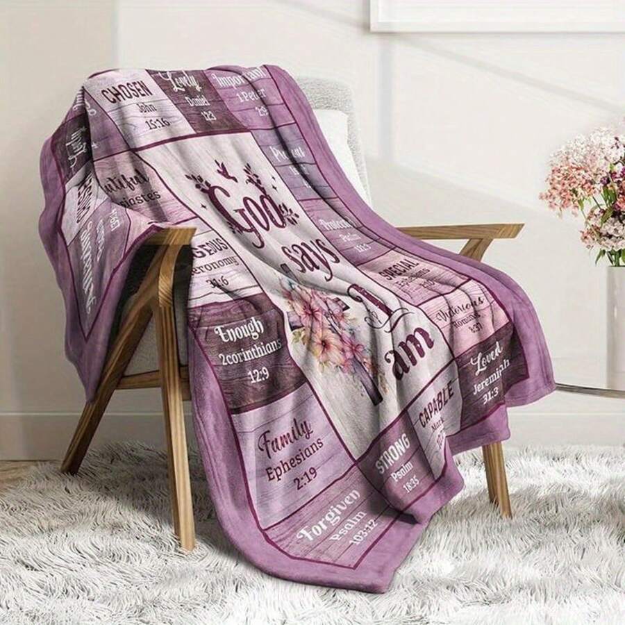 [Soft Bible Verse Throw Blanket] Christian Gifts For Women - Soft Throw ...