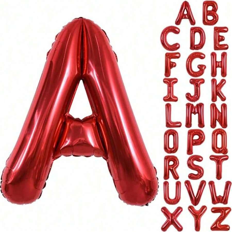 16 Inch Red Letter Balloon For Birthday Party Decoration,Large Big A-Z ...