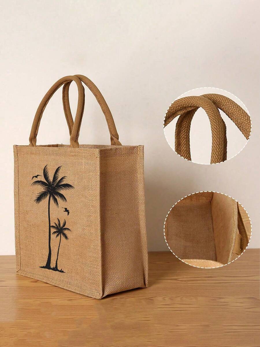 Coconut Tree Picture Tote Bag For Women's Portable Tote Bag Is A Gift ...