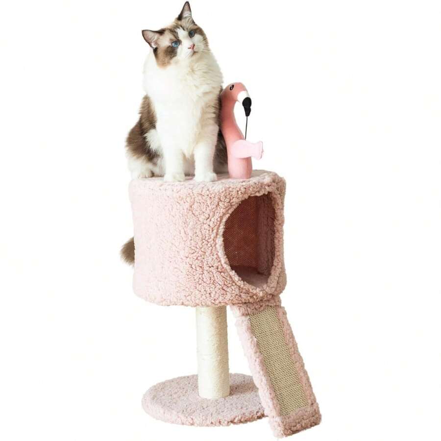 Cat Tree With Jute Scratching Post - Cat Tower And Climber With Condo ...