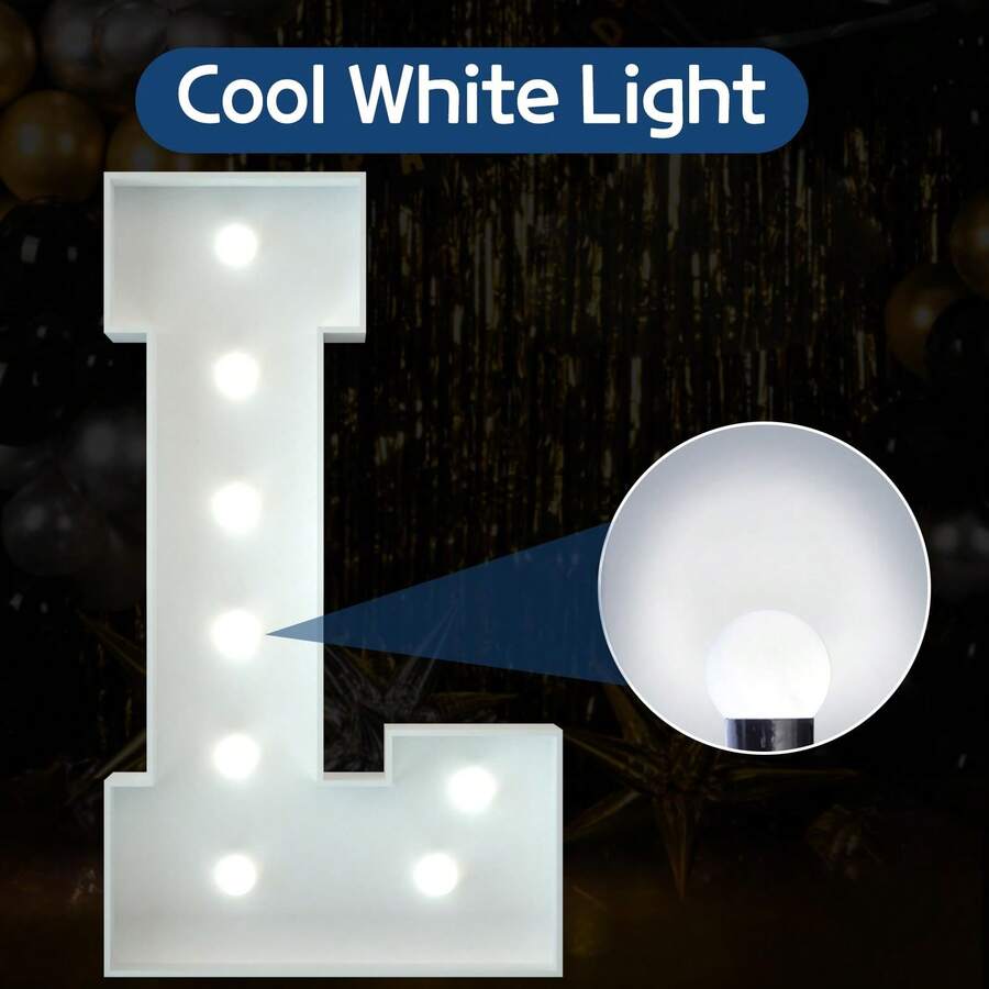 3FT/90CM/36in Marquee Light Up Letters, Cool White Light Up A-Z, Big ...