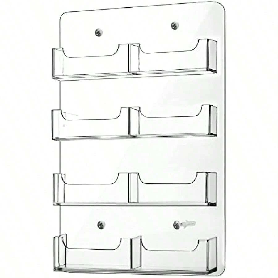 Acrylic Busin Card Holder Mount Clear Sticker Display Rack Multiple ...