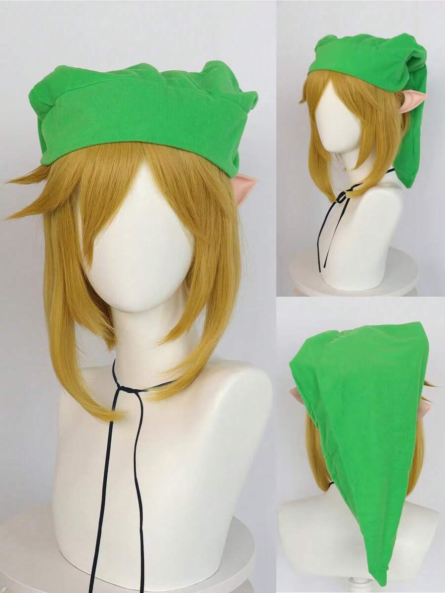 Unisex mittellanges glattes geschichtetes Cosplay Perücke in blond mit ...