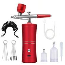 0.3mm Mini Air Compressor Kit Air Brush Paint Spray Gun Airbrush For ...
