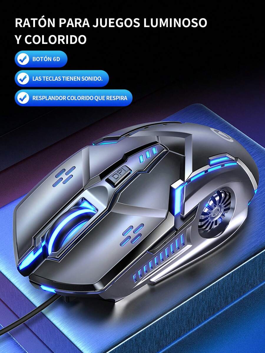 Ratón Gaming con cable de diseño ergonómico, Ratón Gaming mecánico con ...