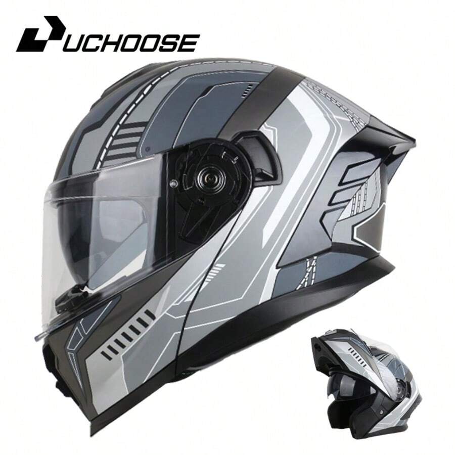815 Uchoose DOT Approved Full Face Helmet Crash Motorbike Protective ...