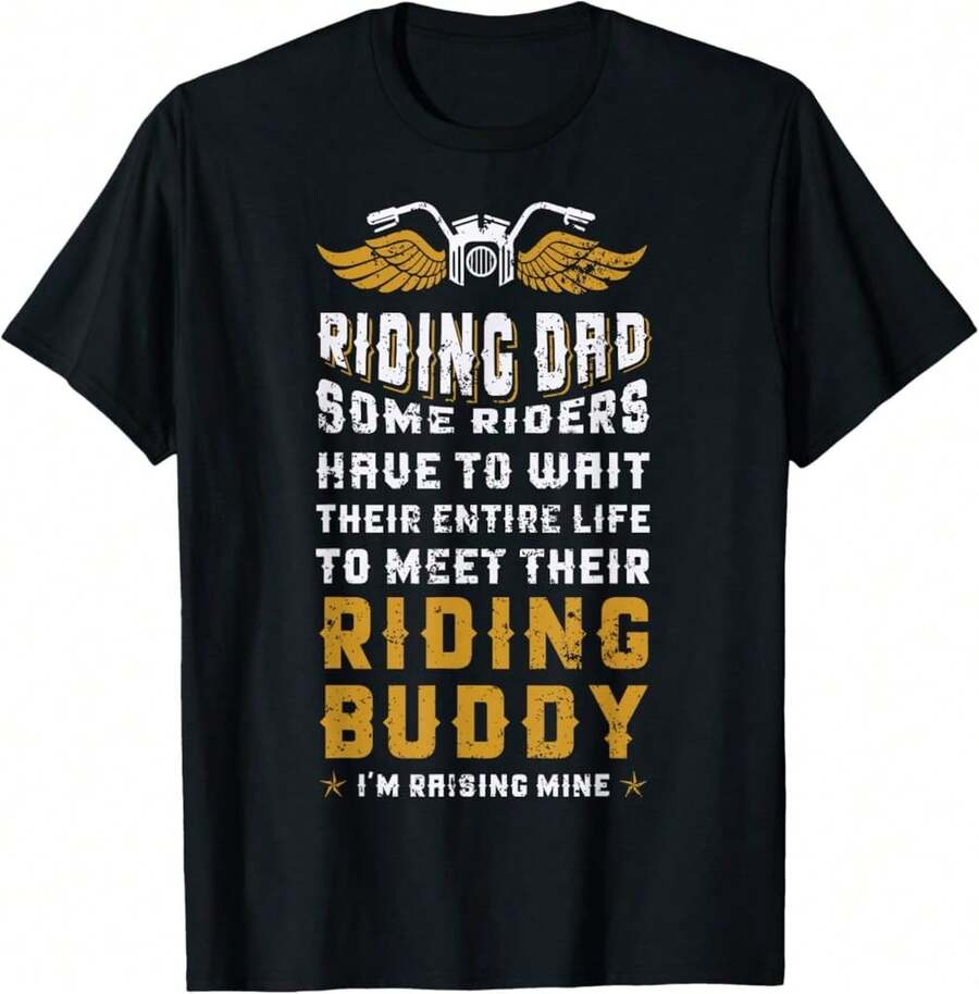 Riding Dad Father Son Biker Motorcycle Dad Matching T-Shirt=DIS Hostess ...
