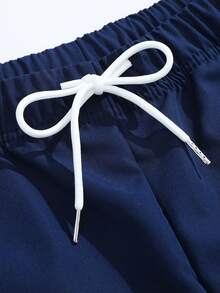 Men's Patchwork Color Block Loose Straight Leg Sweatpants, Casual ...