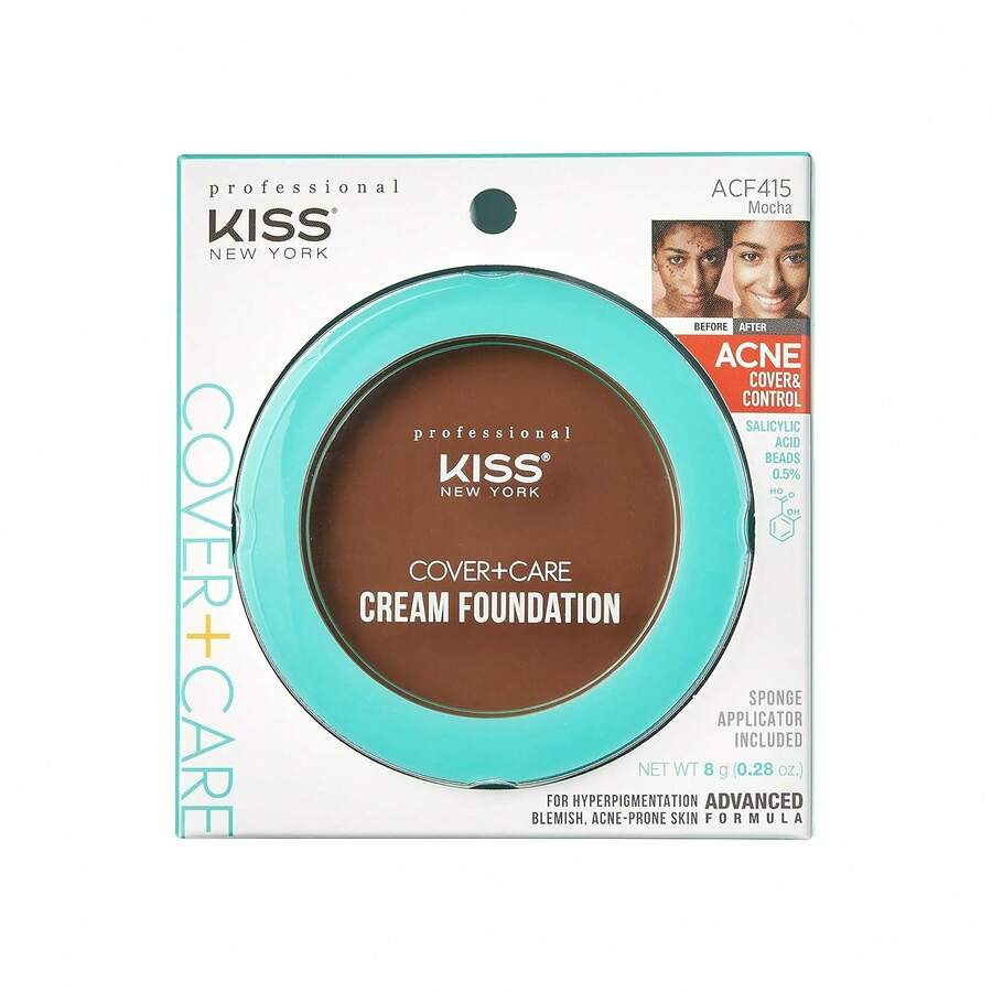 KISS NEW YORK Cover+Care Acne Control Cream Foundation (Cappuccino ...