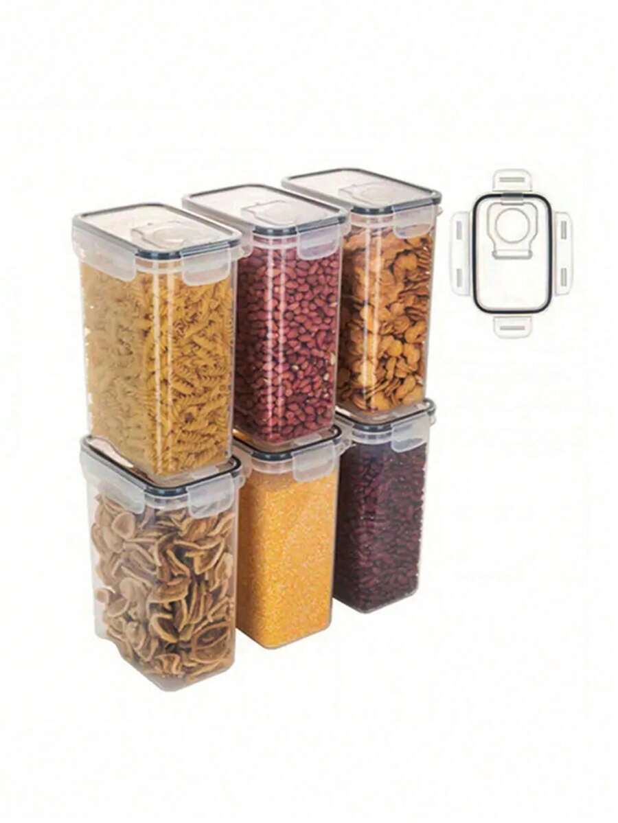 4pcs/2.5L Airtight Food Storage Containers With Lids, Candy Jars With ...