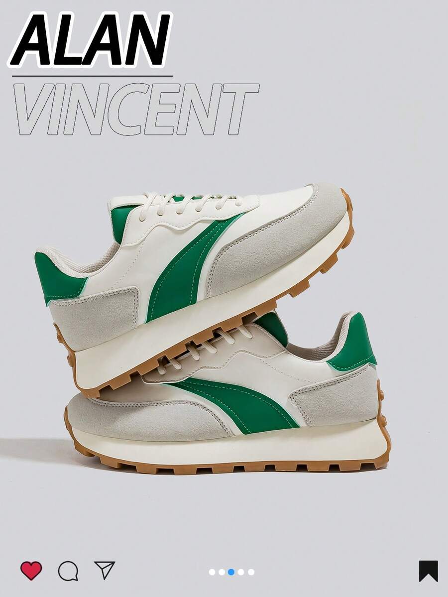 Alan Vincent [ซีรีส์ Light Freedom] รองเท้าผู้หญิงสีขาวและเขียว รูปแบบ ...