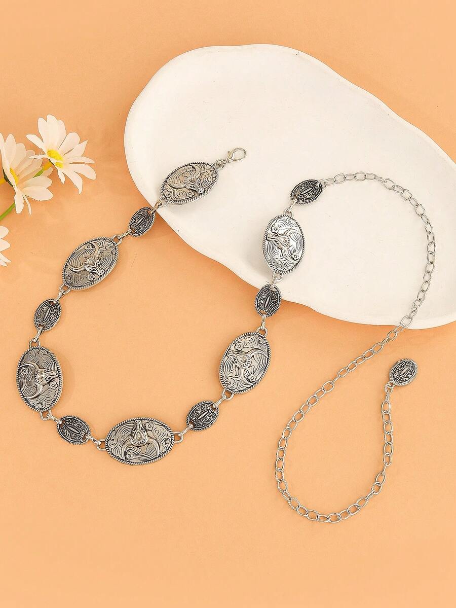 Cadena de cintura de metal gótico, nueva cadena de metal solar de ...