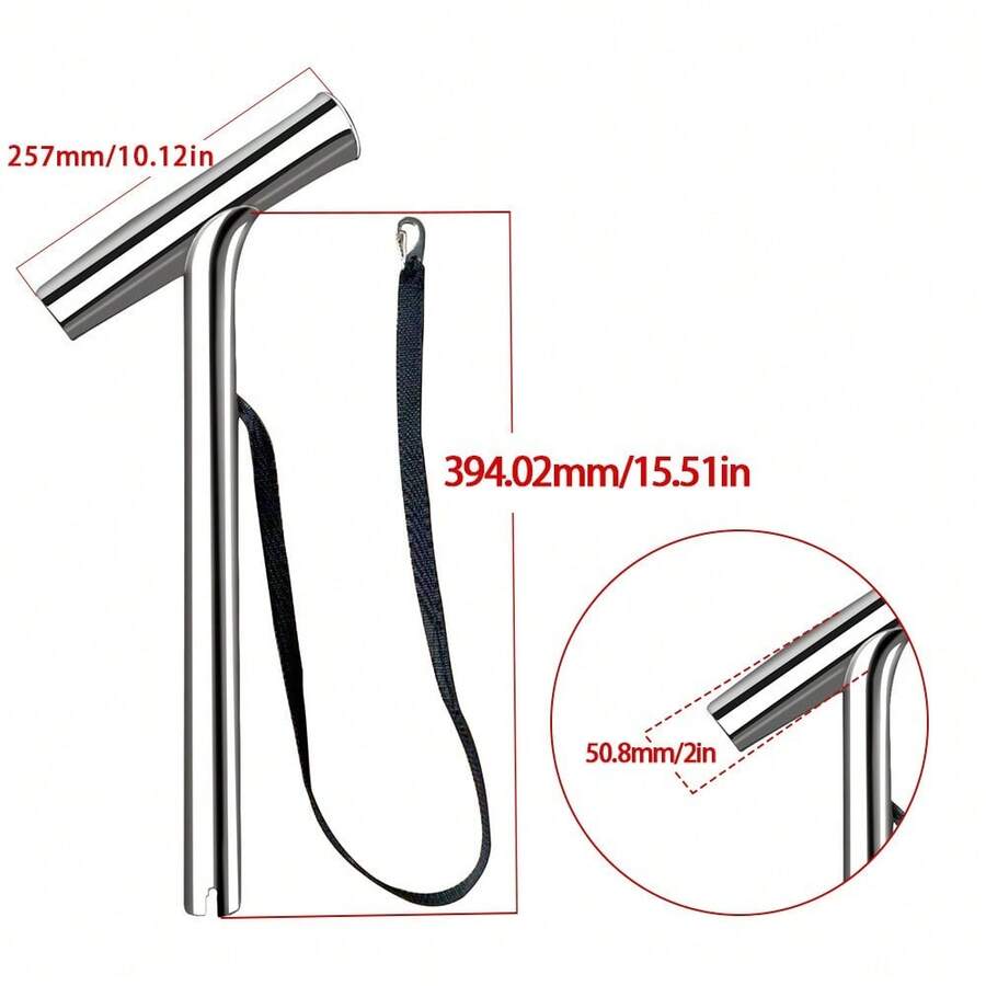 2-Piece Fishing Boat Pole Frame Strut Bracket Stainless Steel Plug-In ...