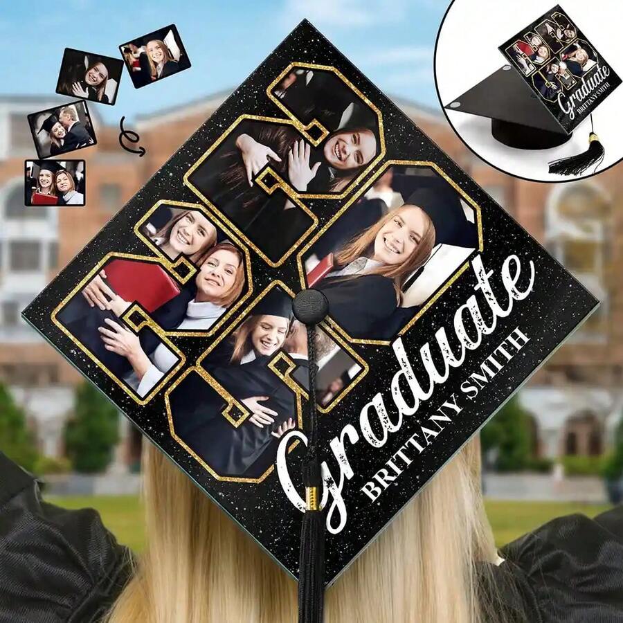 Custom Graduation Cap Topper - Personalized Photo & "Class Of 2025 ...