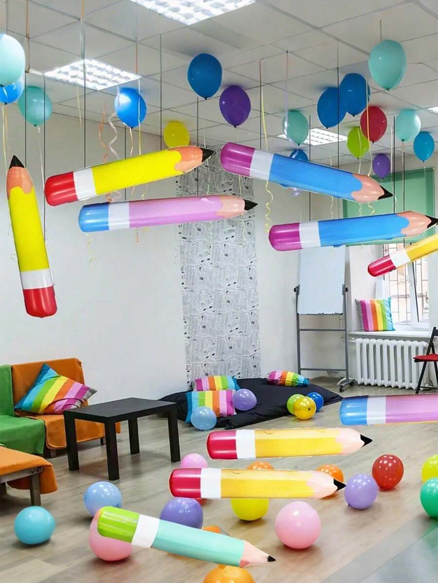 10pcs Giant Realistic Pencil Shape PVC Balloons, Random Color ...