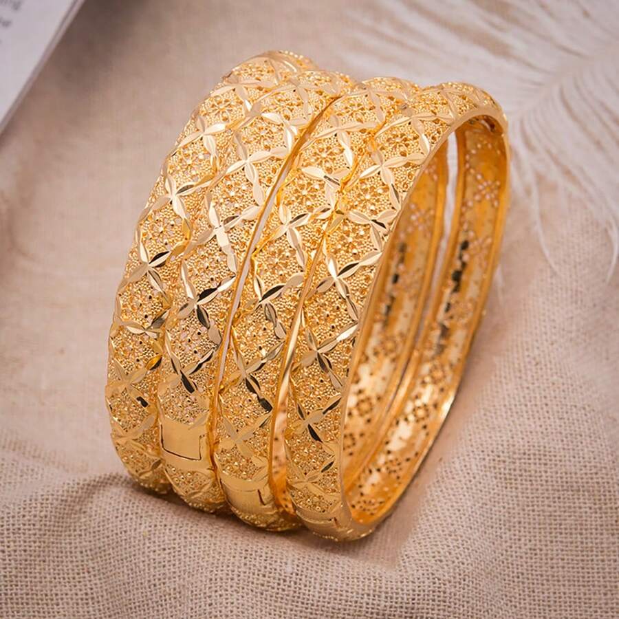 1pc Hollow Bangle, Luxury Middle Eastern Style Women Bracelet, Chic ...