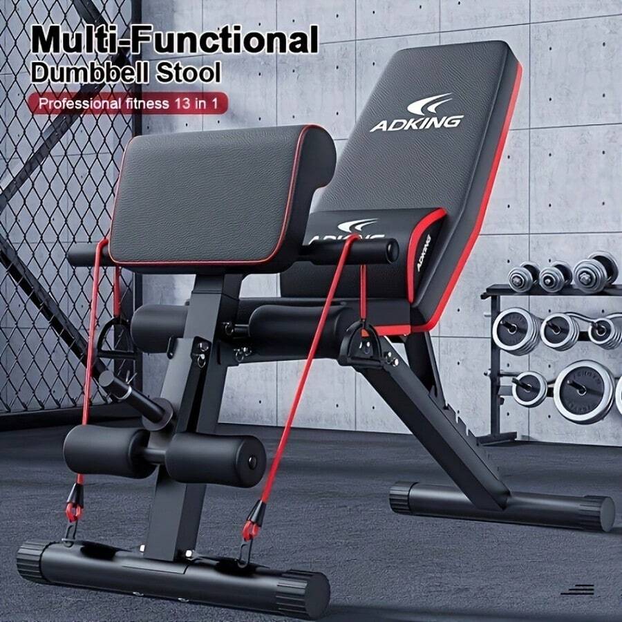 Metal Fully Folding Heavy-Duty Fitness Bench, Bench Press Bench, 800 ...