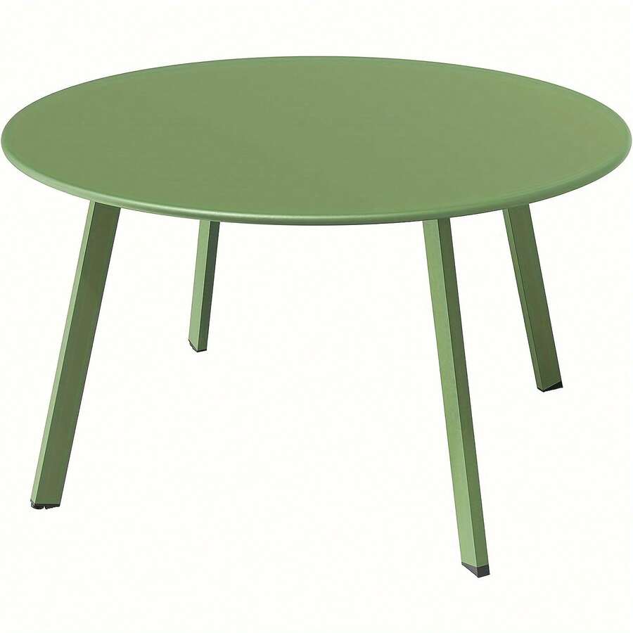 Minimalist Bean Green Patio Table - Weatherproof & Fade-Resistant ...
