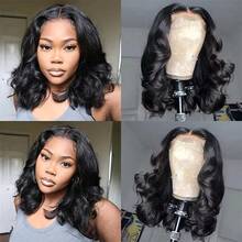 38 Inch Human Hair Body Wave 13x6 HD Lace Frontal Wigs Brazilian Remy ...