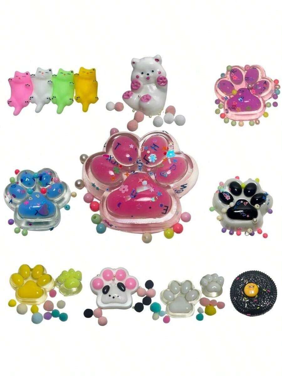 Squishy Brinquedos Sensoriais Slime De Patinha e Ursinho Taba Squeeze ...