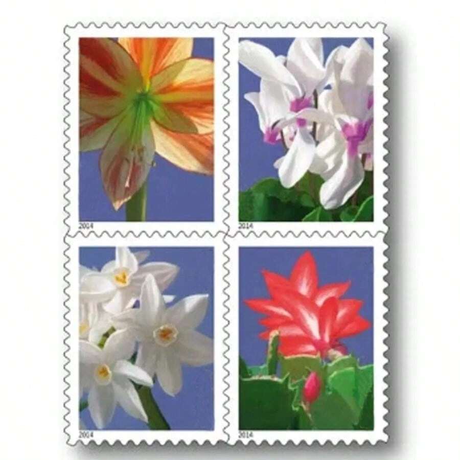 2014 Winter Flowers First Class Postage Stamps 100pcs-5sheets | SHEIN USA