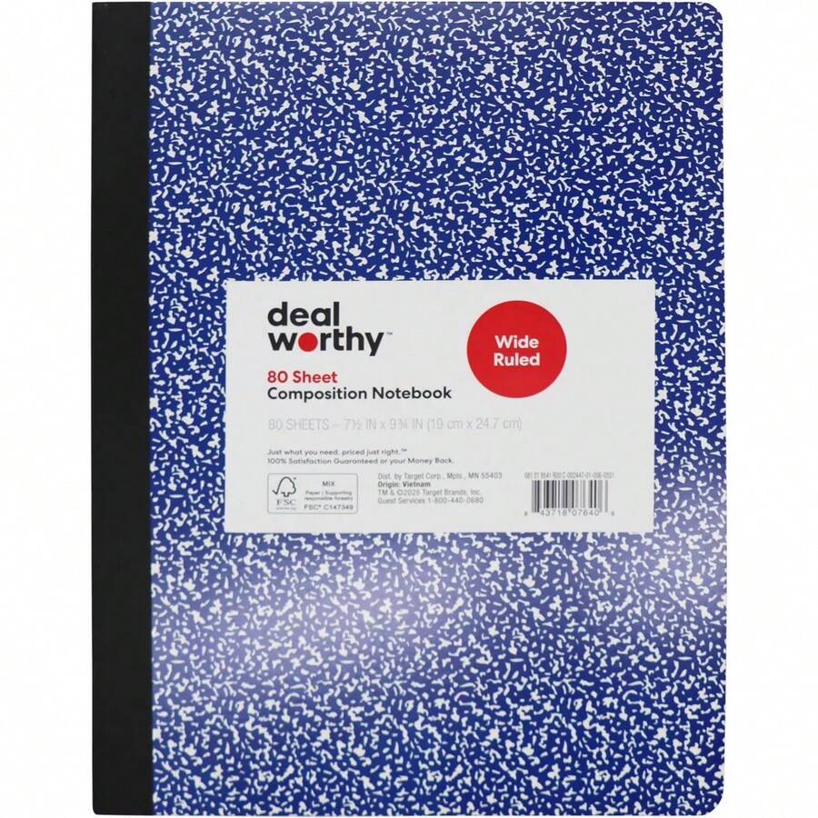 Composition Book Wide Ruled | SHEIN USA
