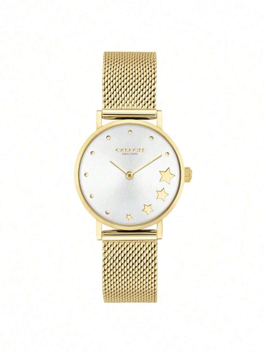 Coach Perry Mesh Silver White Dial Women's Watch Women's Quartz Watches ...