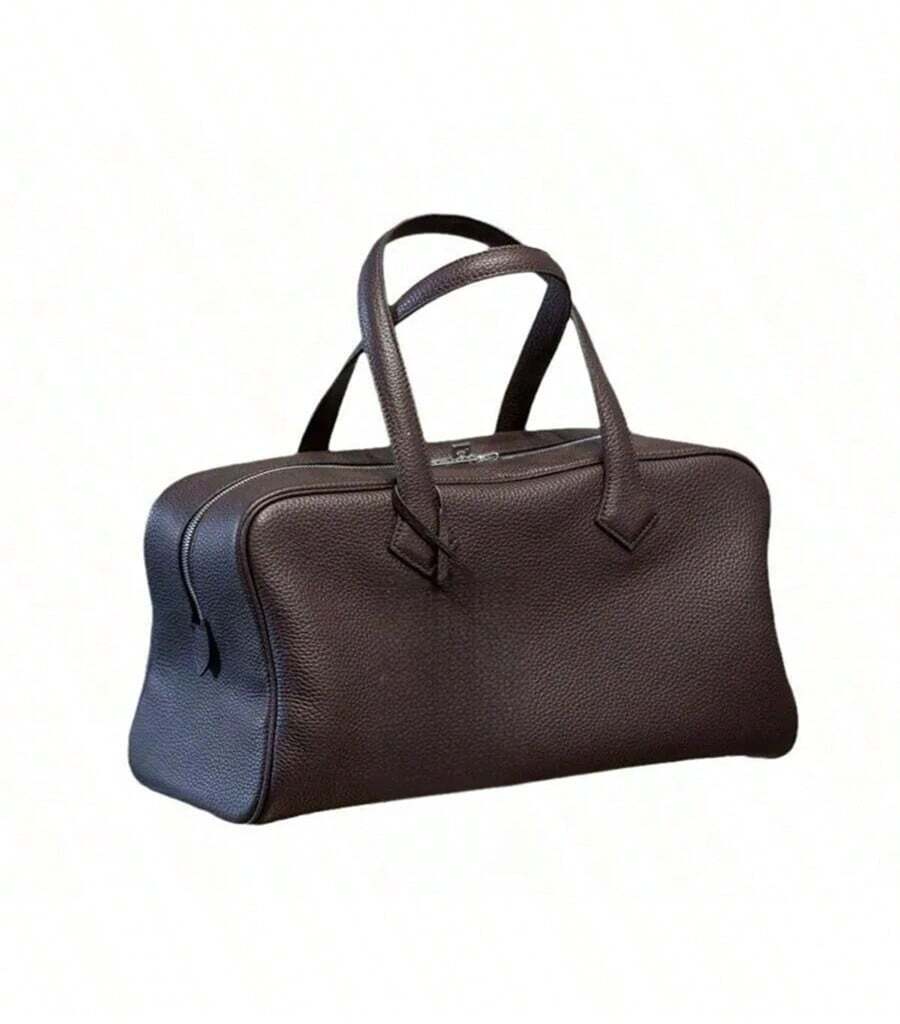 First Layer Cowhide Large Capacity Commuter Handbag | SHEIN USA