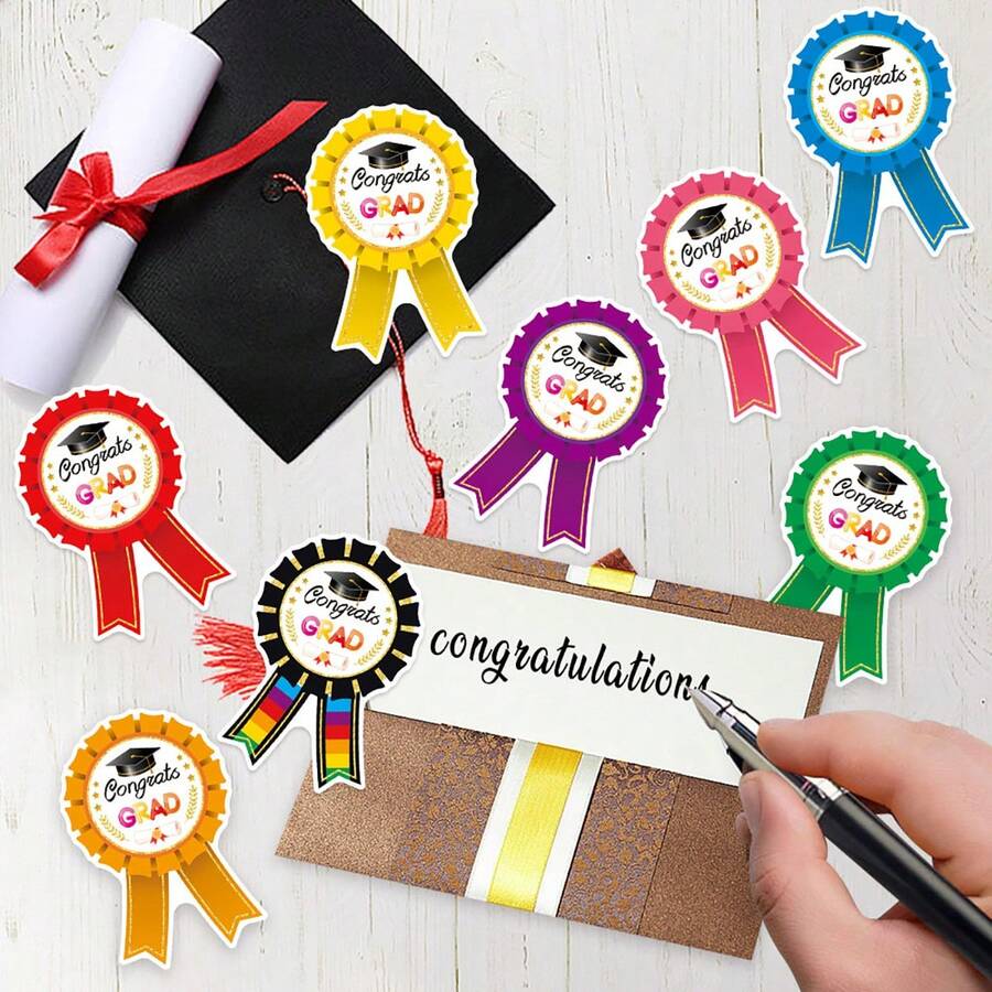 16pcs 2025 Graduation Season Decor Stickers, Graduation Ceremony Party ...