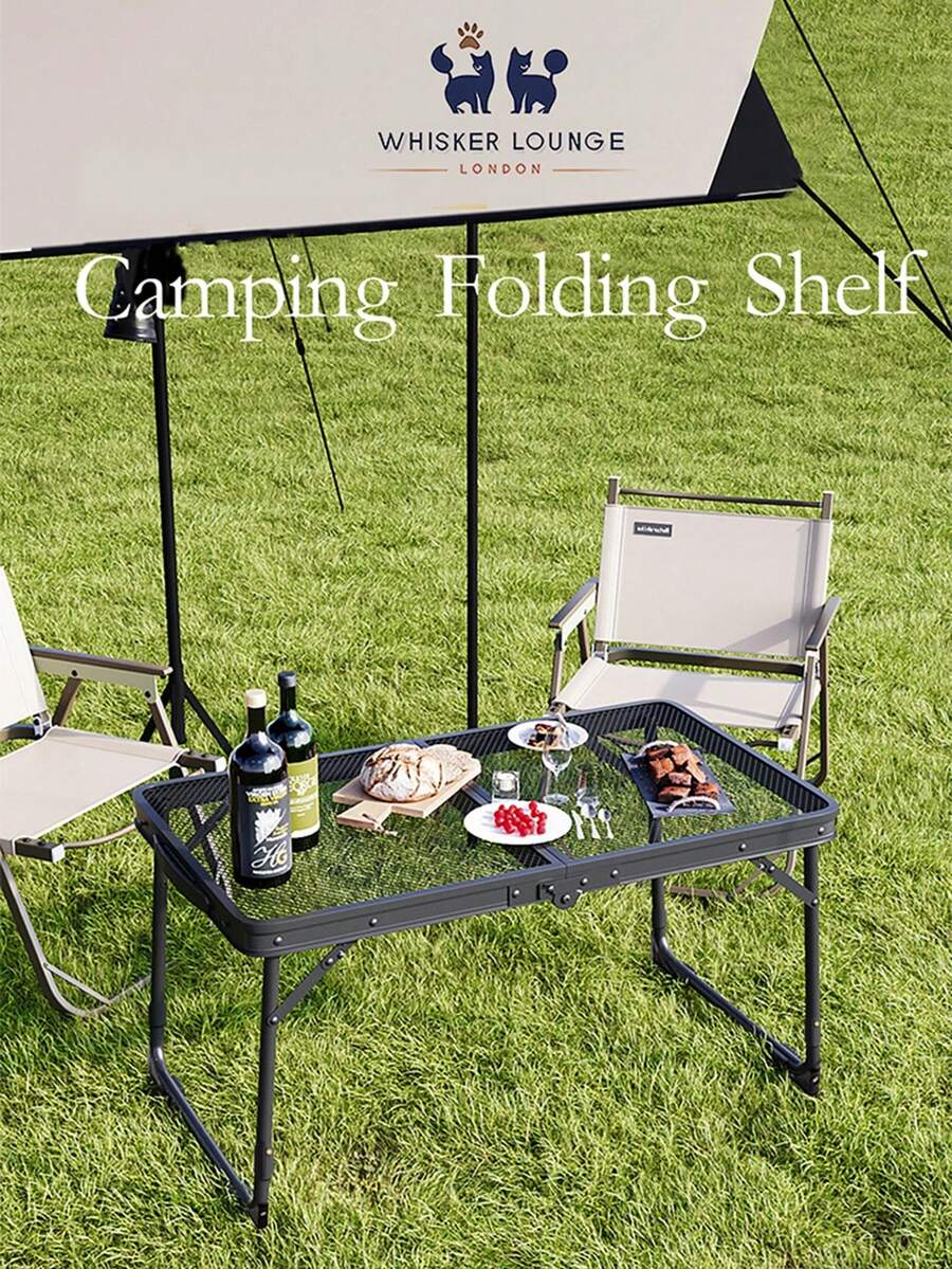 Portable Steel Mesh Folding Table For Camping BBQ | Outdoor Garden ...