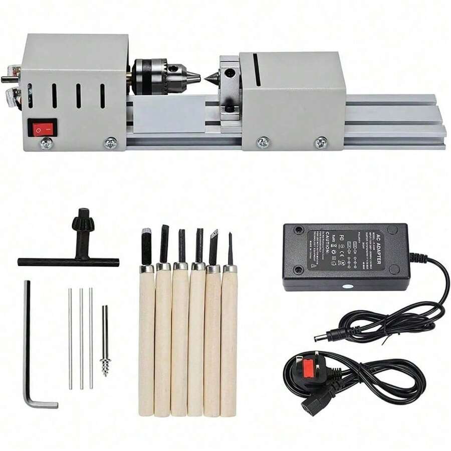 Mini Lathe 300 * 60 * 70mm Machining For Table Woodworking Wood DIY ...