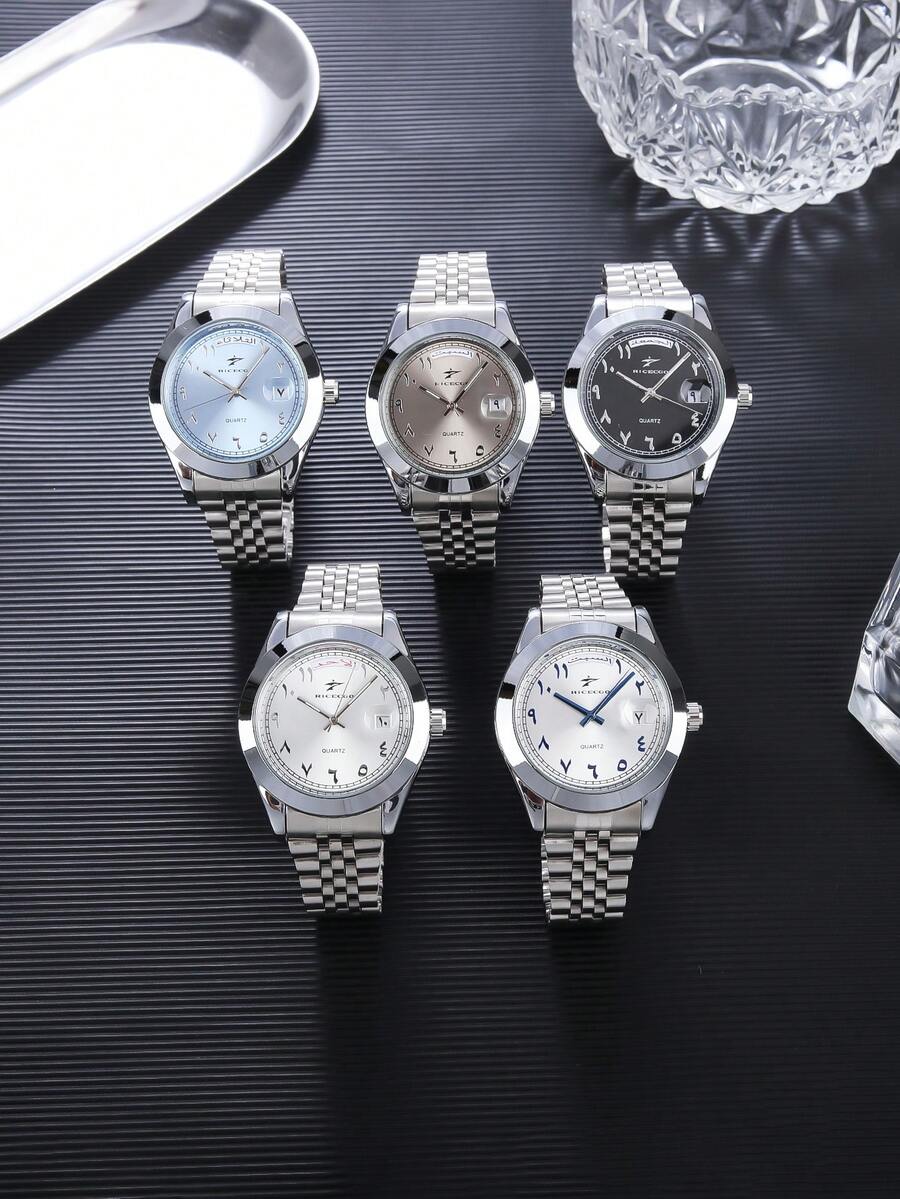 RICECGO 1pc Men's Classic Quartz Watch - Business Style, Circular Dial ...