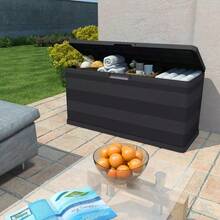 Outdoor Storage Deck Box Large Box Terrace Garden Toolbox 74 Gal ...