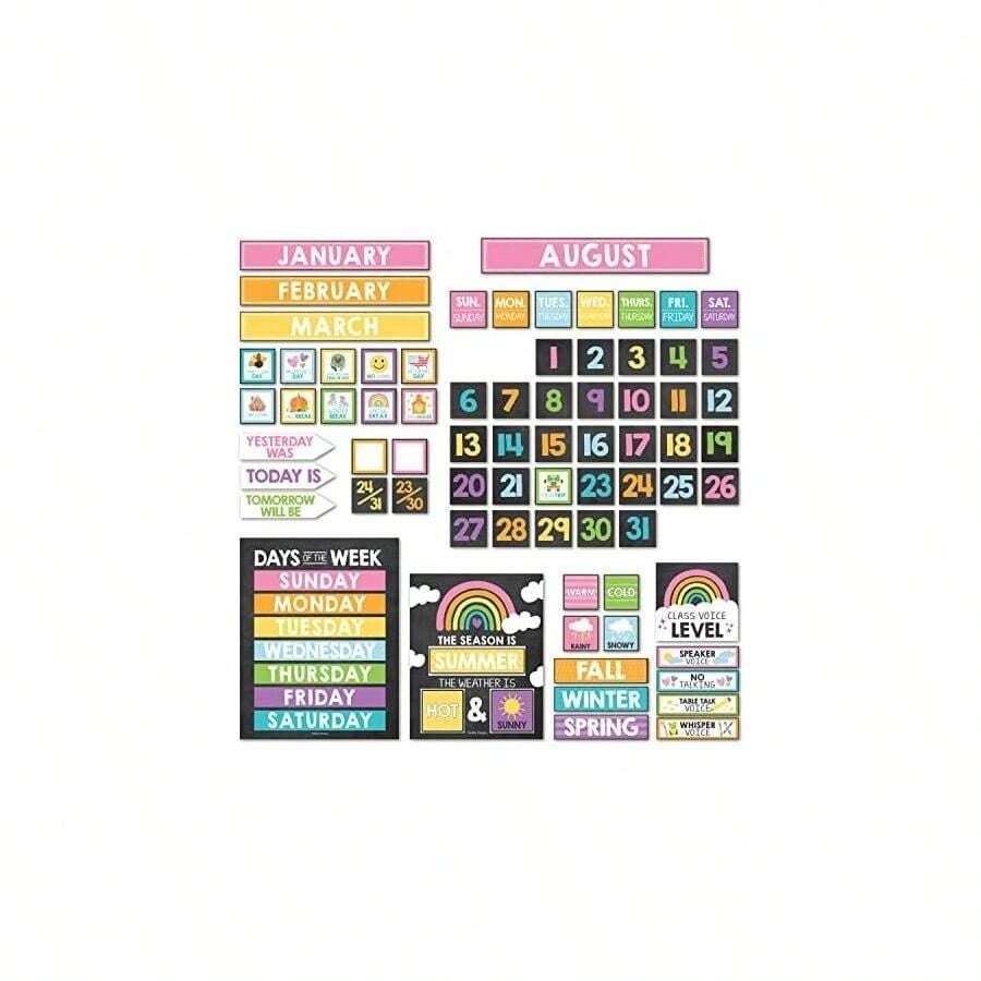 Classroom Calendar, 98 Pieces, Bulletin Board, Hadley Designs ...