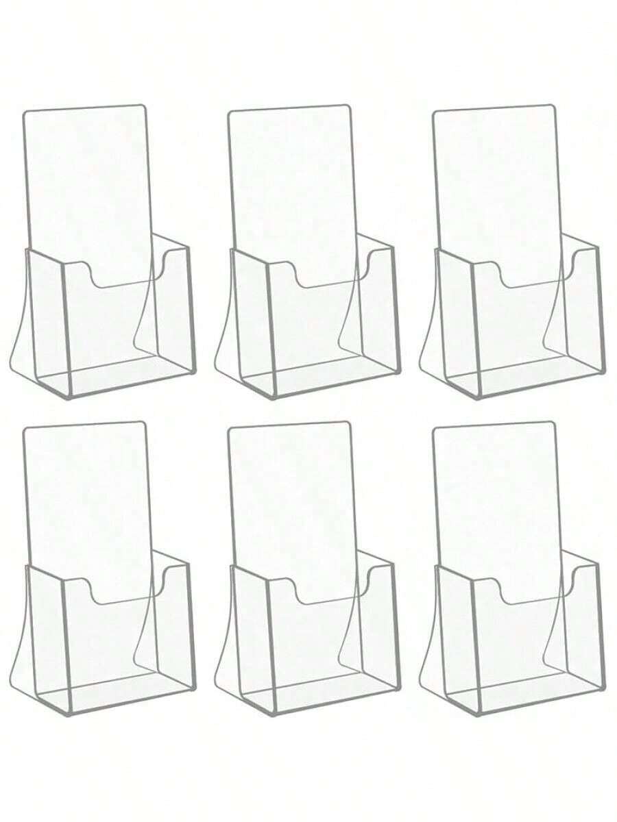 Acrylic Brochure Holder For 4'' Trifold Pages, 50% Thicker Countertop ...