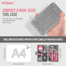 Hi-Spec Tool Set 25pc Pink Household DIY Tool Kit For Women. Small Mini ...