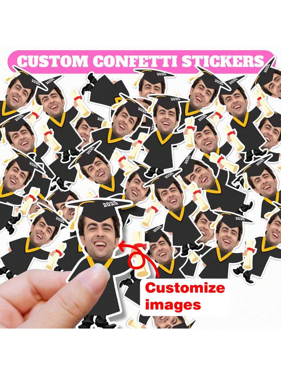 Graduation Party Decoration Favor Confetti Stickers Class Of 2025 High ...