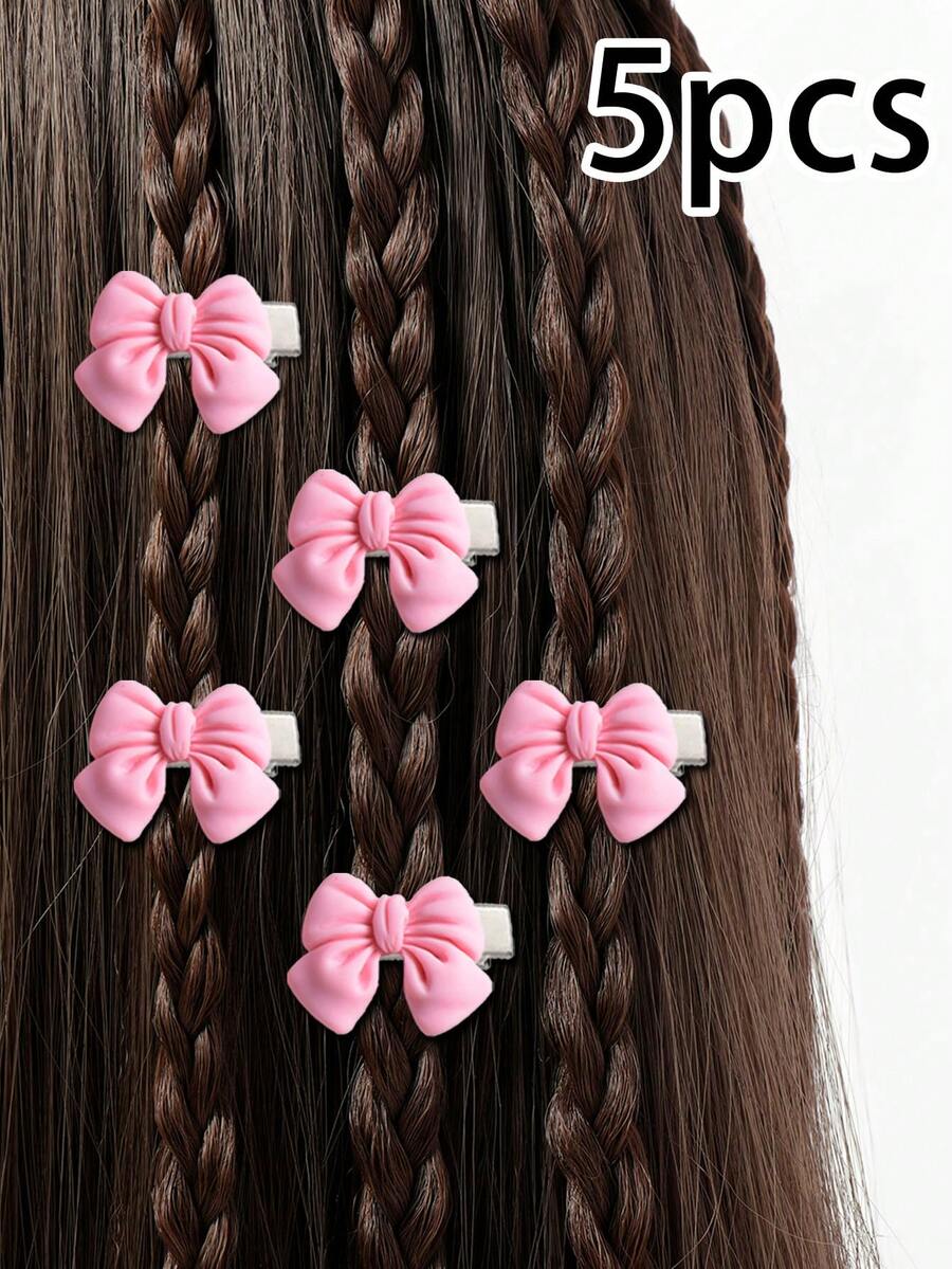 5pcs Polyresin Butterfly Cute Mini Hair Clips, Bangs Clips For Side ...
